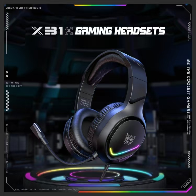 ONIKUMA X31 RGB Professional Gaming Headset Noise-Cancellation ...