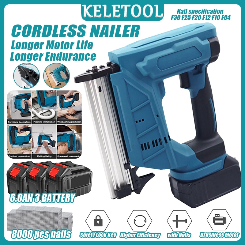 Keletool Electric Nail Gun Mesin Paku Tembak Elektrik Straight Nailer ...