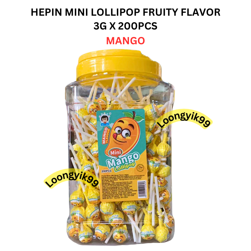 50 Pcs Mini Lollipop Candy Mango Flavour - Latest Flavour (LOCAL READY ...