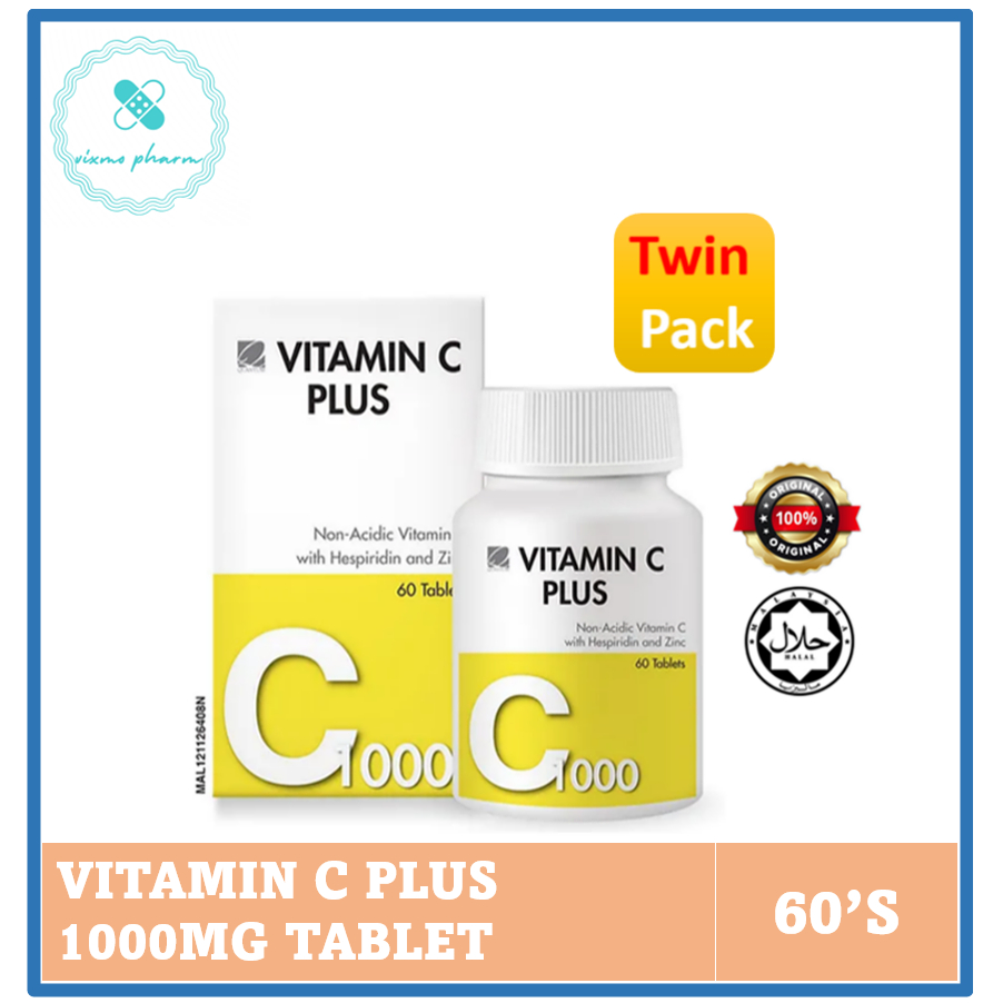 QUANTUM VITAMIN C 1000MG PLUS ZINC NON ACIDIC TABLET (60'S/60'S x 2 ...