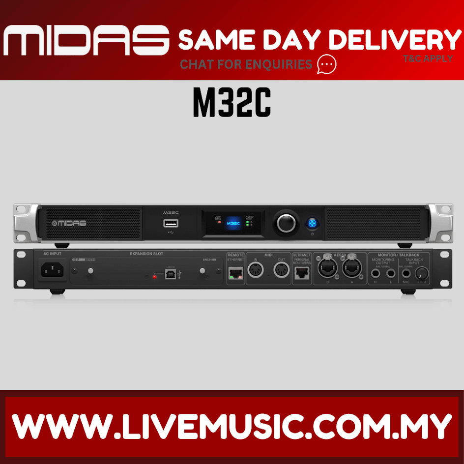 Midas M32C 40-channel Digital Rackmount Mixer (M-32C / M 32C) | Shopee ...