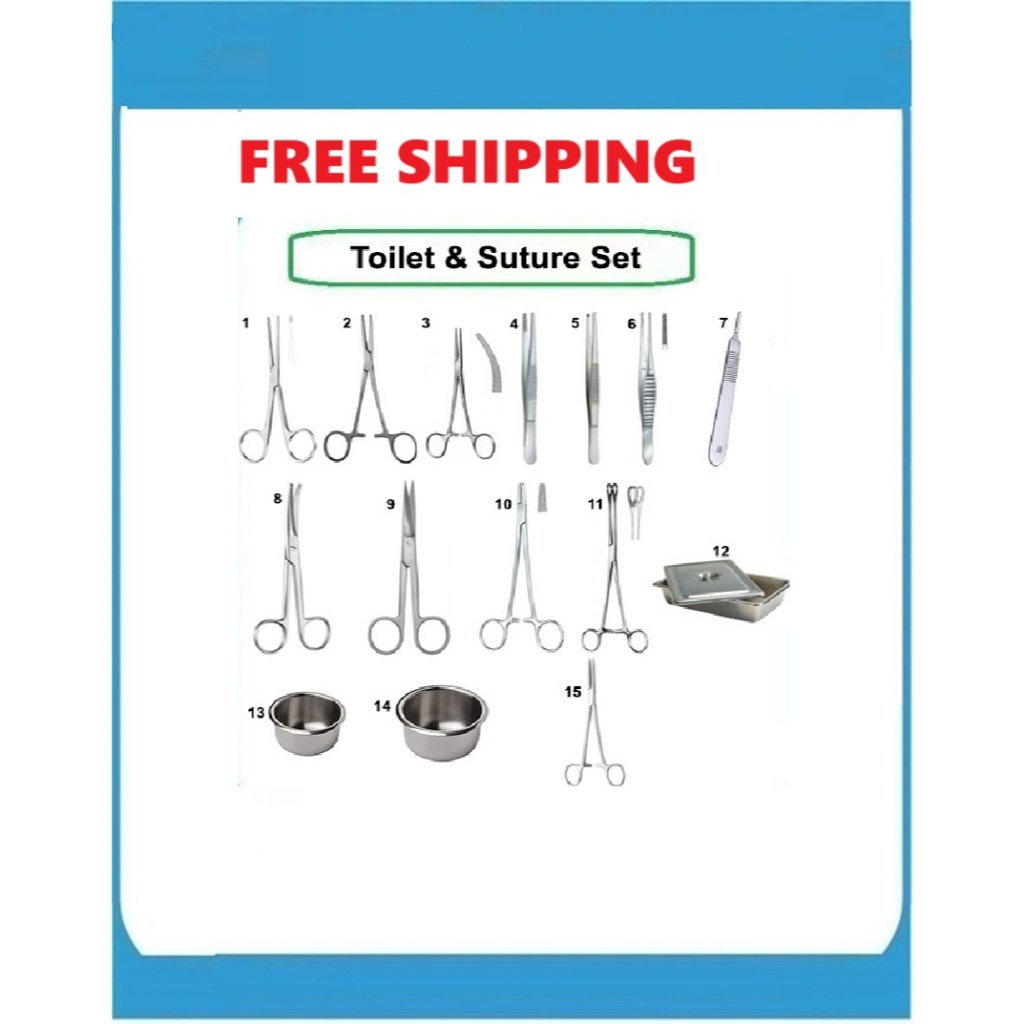 TOILET AND SUTURE SET SURGICAL INSTRUMENTS SET | Shopee Malaysia