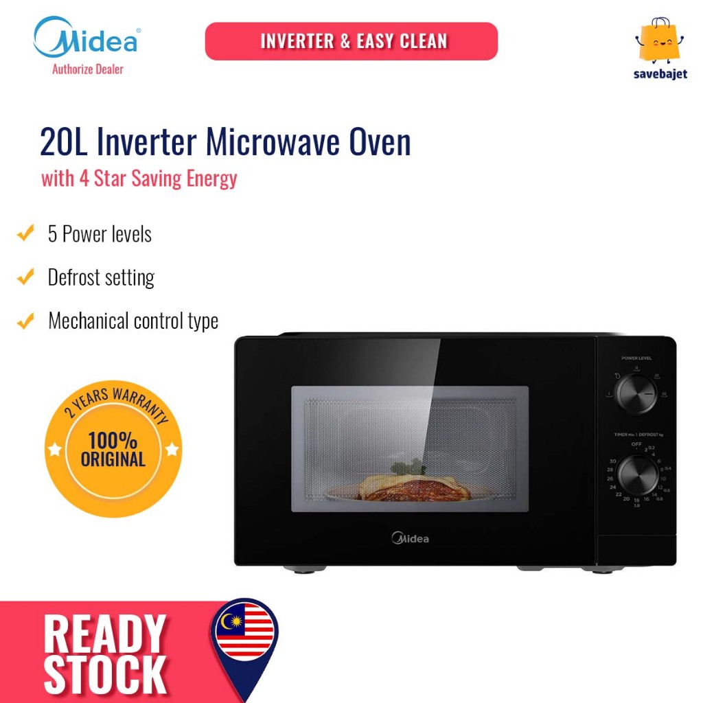 Midea Pemanas Lauk Microwave Oven Inverter (20L) MM7P012MZ | Shopee ...