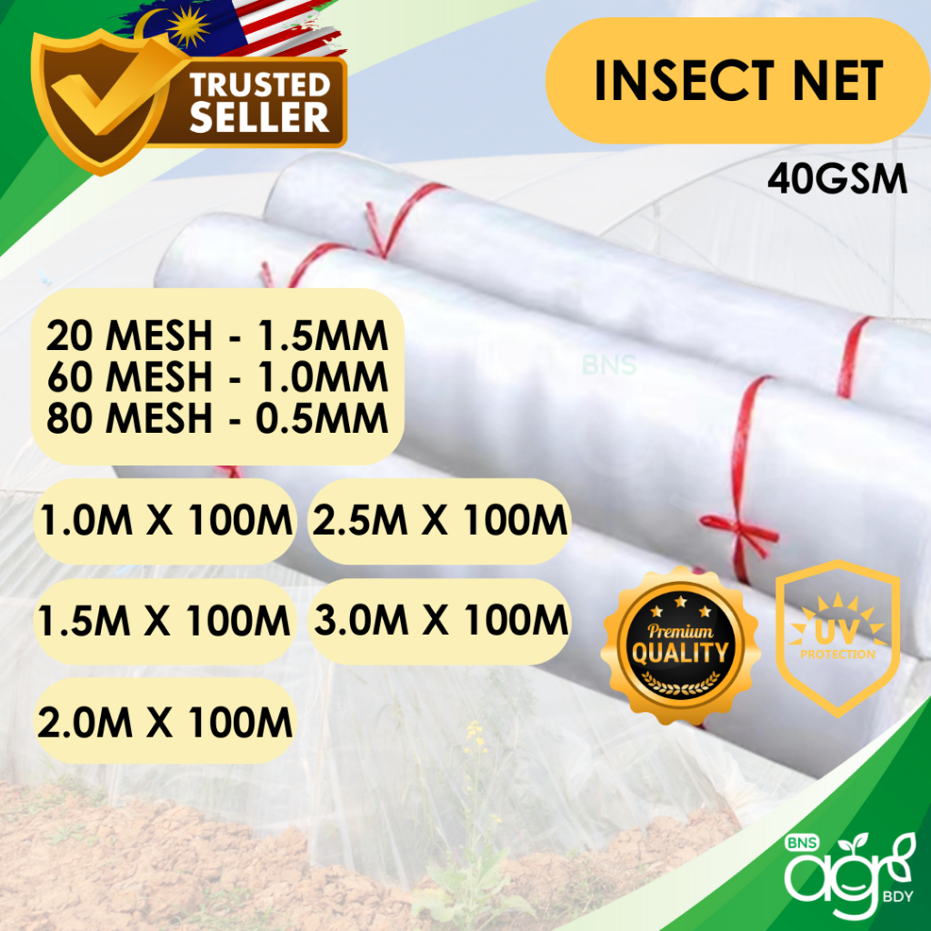 [Gulung] AgroBuddy 20/60/80 Mesh Jaring Putih | Supreme Quality ...