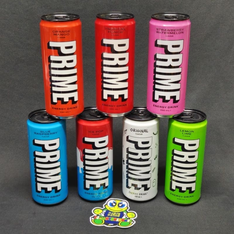 Original Prime Energy Drink Cans 330ml ice pop orange tropical lime ...