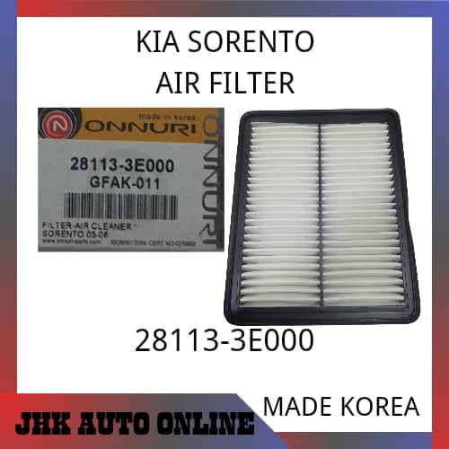 KIA SORENTO AIR FILTER ONNURI MADE KOREA 28113-3E000 | Shopee Malaysia