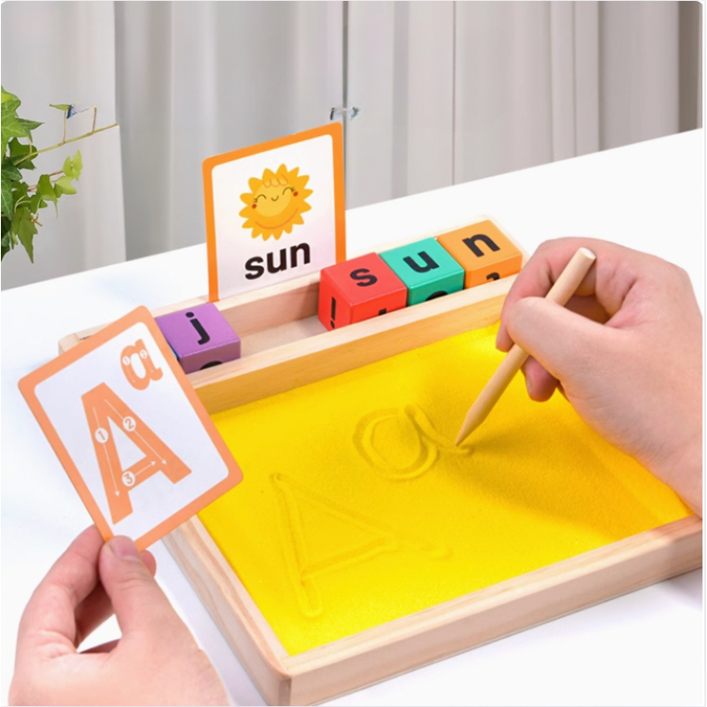 Montessori Language Sand Writing Board (Toddler/ Reading/ Educational ...