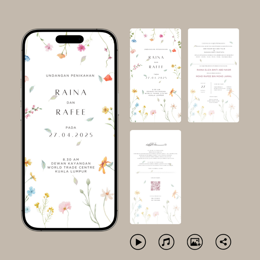 Kad Kahwin Digital | e-Card Wedding Invitation | Video Jemputan Kahwin ...
