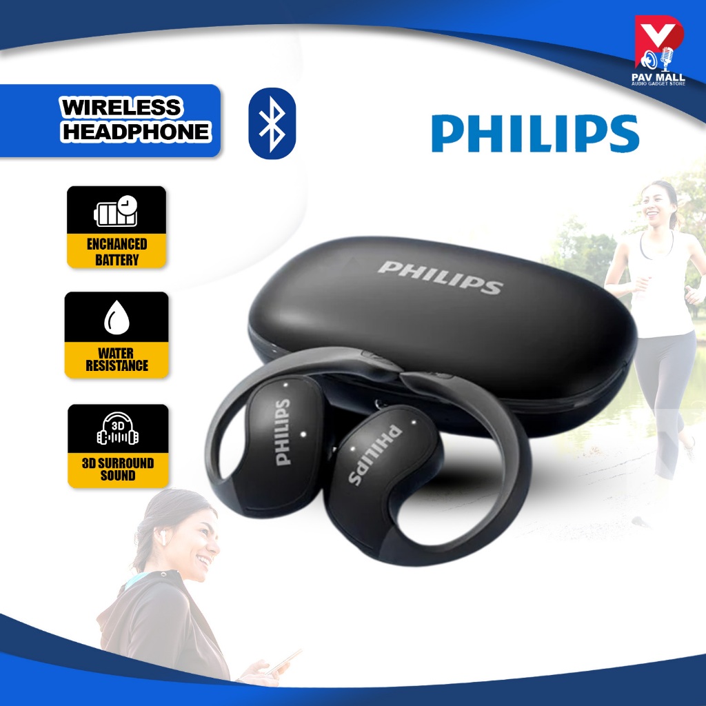 PHILIPS TAT2708 Headphone Wireless with Mic|Noise Cancelling earbuds ...