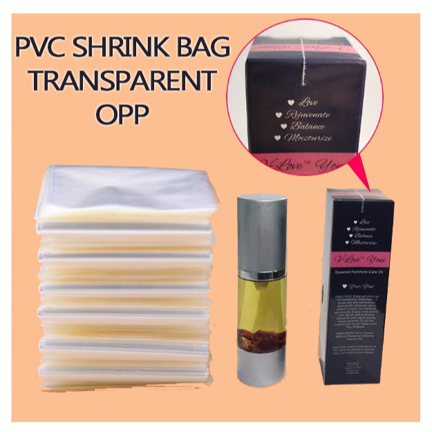 100pcs PVC Heat Transparent Shrink Wrap Bag 10cm x 20cm (Round Head ...