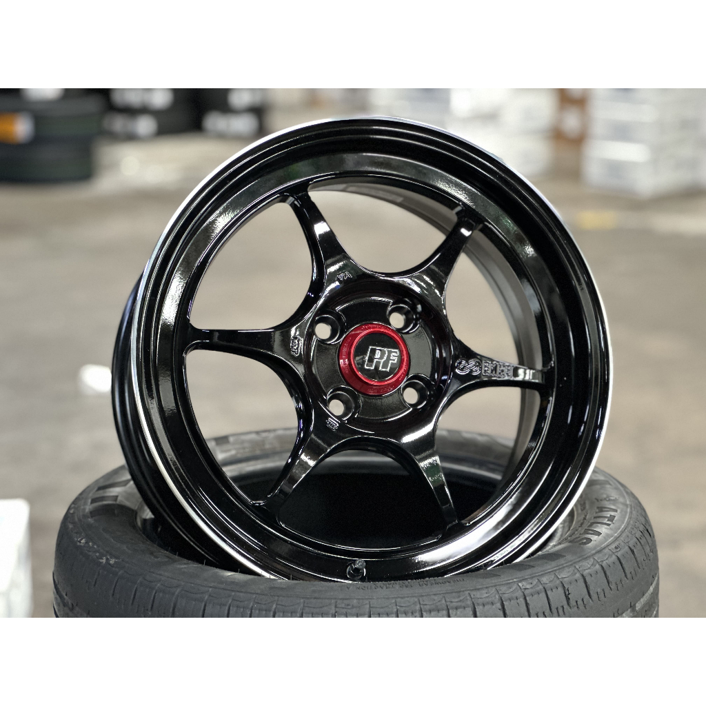 NEW 16X7J Enkei PF06 Japan Rim (set of 4) Black 4X100 for City Jazz Vios Yaris Myvi Mazda 2 ...