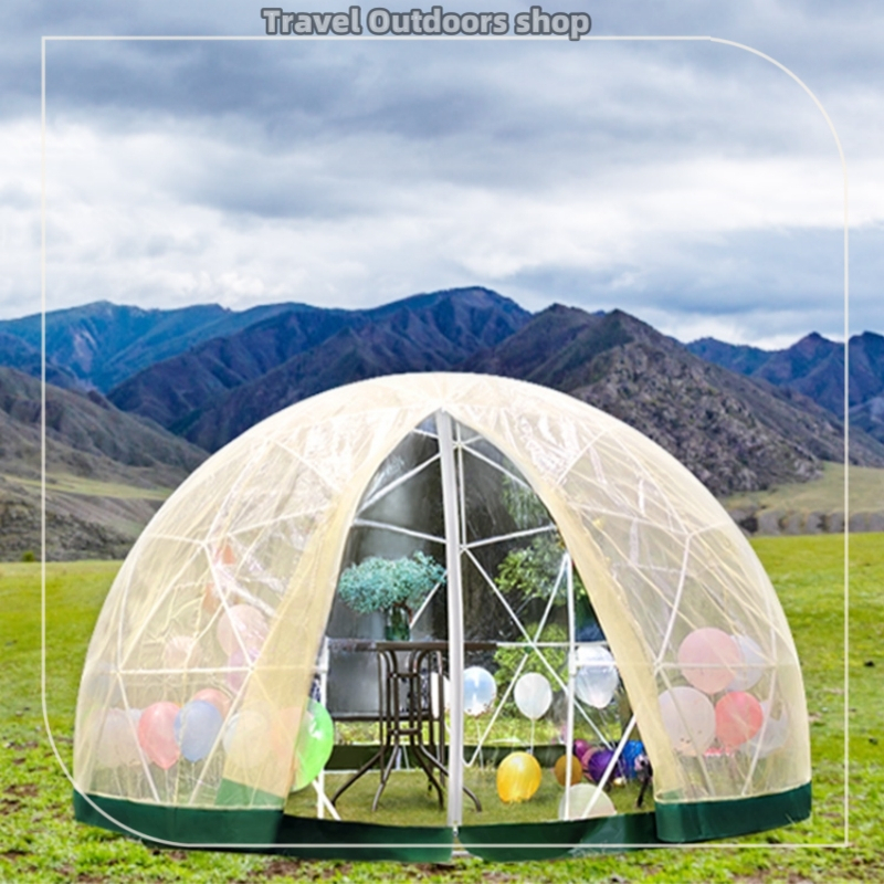 Garden Igloo Tent 9.5/12ft Mesh PVC Cover Geodesic Greenhouse Dome Outdoor Sunbubble Backyard ...