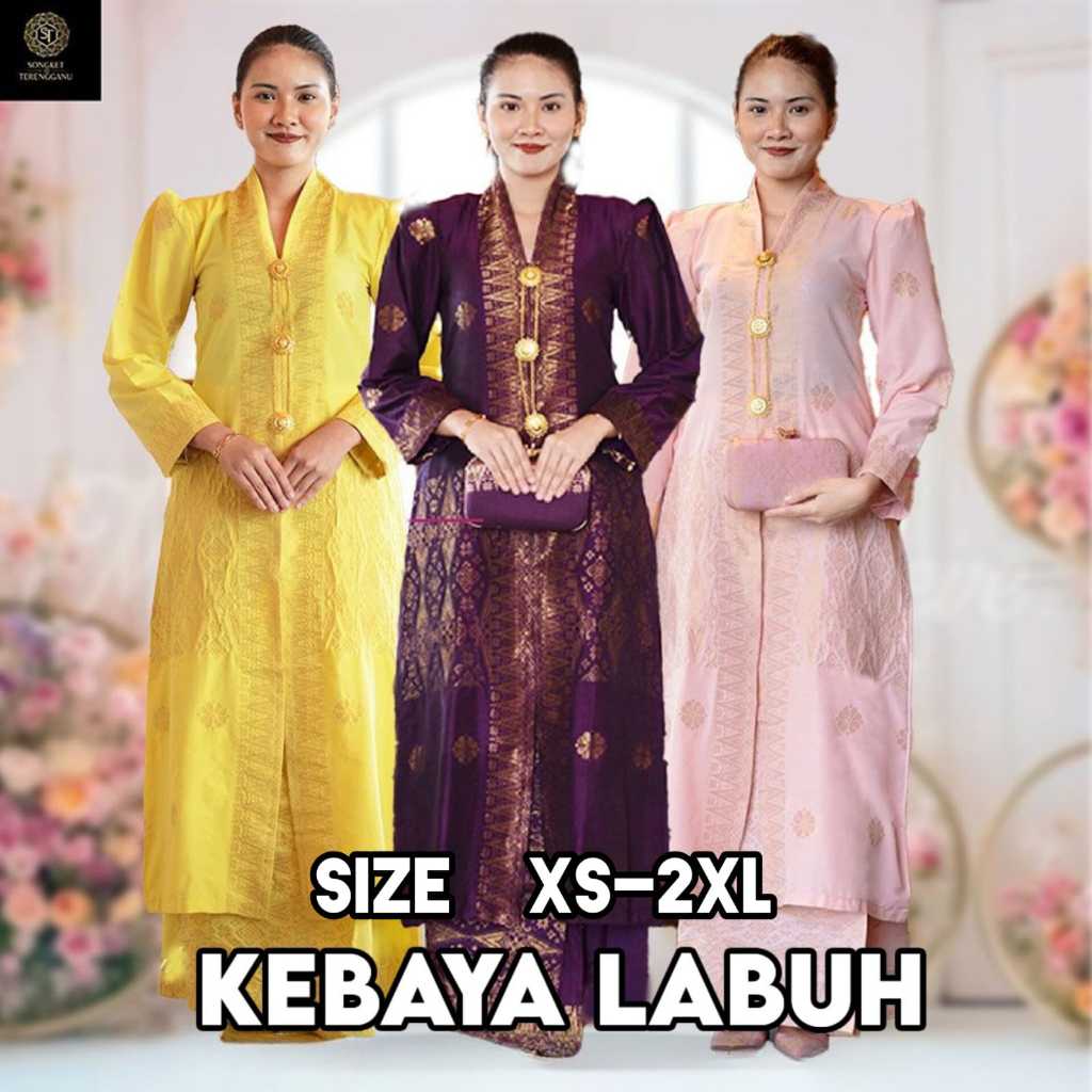 SIZE S-2XL | KEBAYA EXCLUSIVE LABUH | SONGKET TENUN 100% COTTON| BUNGA ...