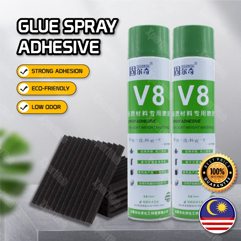XpertHub V8 Glue Spray 750ML Adhesive Soundproof Foam Spray Glue Gum ...