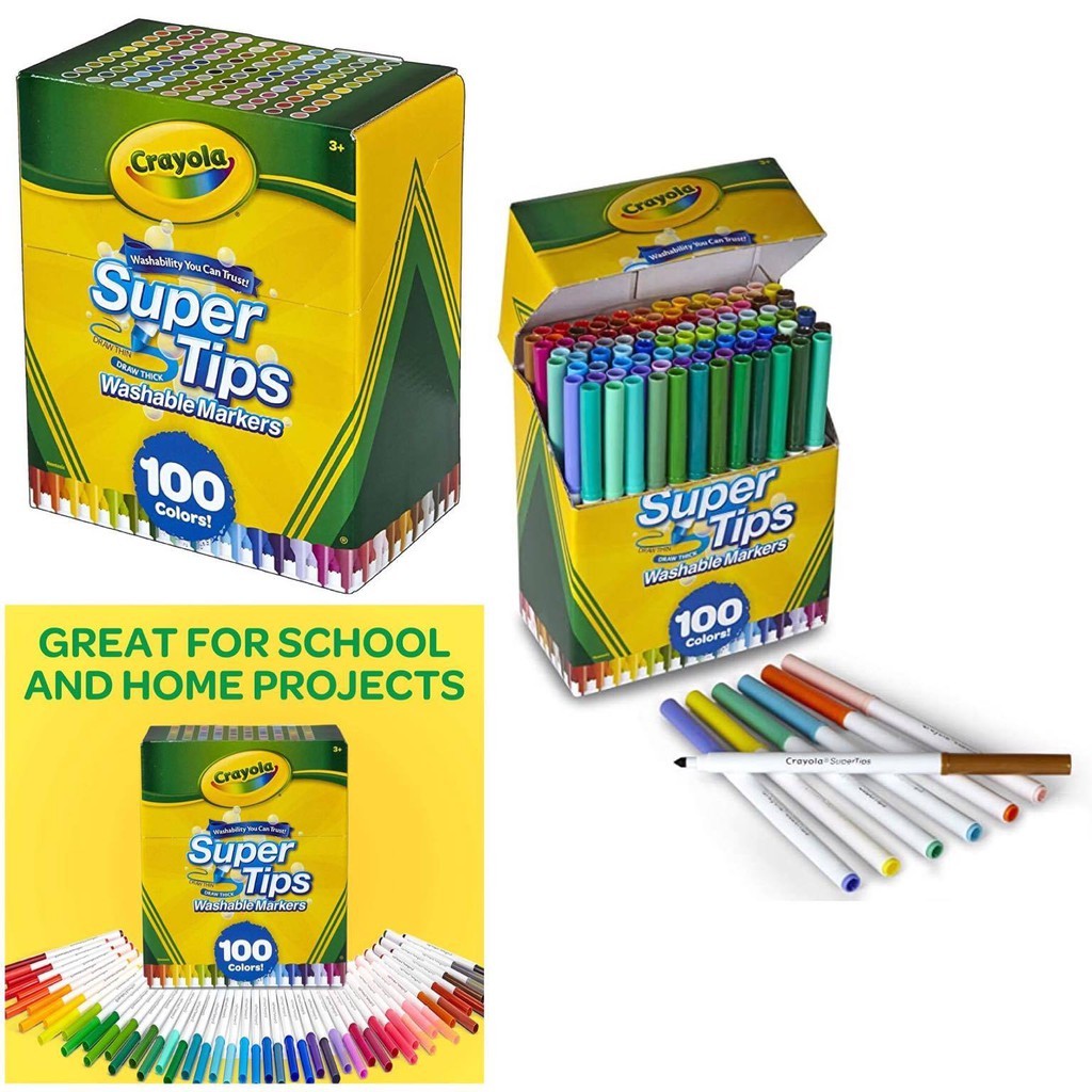 Crayola Super Tips Washable Markers, 100 Count, Age 3+ | Shopee Malaysia