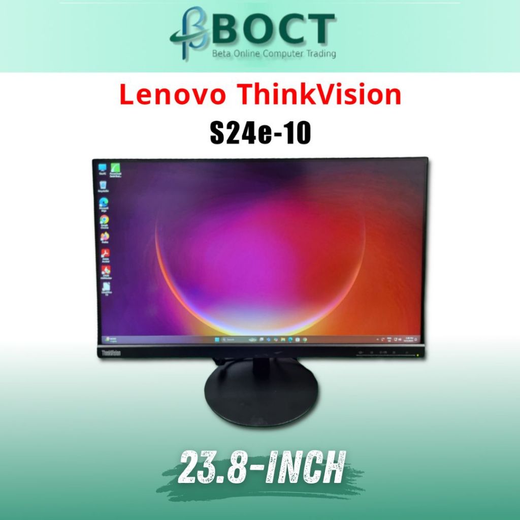 Refurbished Lenovo ThinkVision S24E-10 23.8 inch / HDMI / VGA / FHD ...