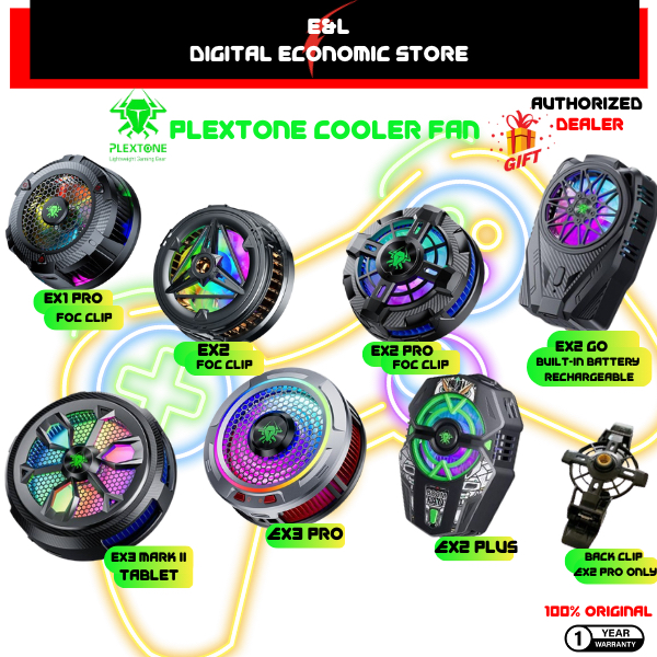 【1Yr Warranty】 PLEXTONE EX1 EX2 EX3 Pro Heat Sink Ice Cooling Radiator Fan Mobile Phone Cooler ...
