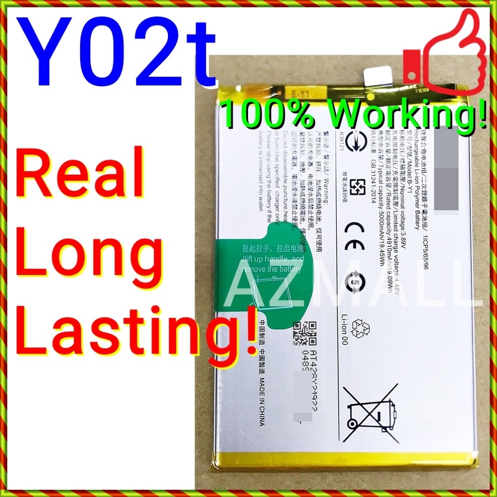 (5000mAh) NEW ORI Real Long Lasting Stable Battery B-Y1 BY1 for Vivo ...