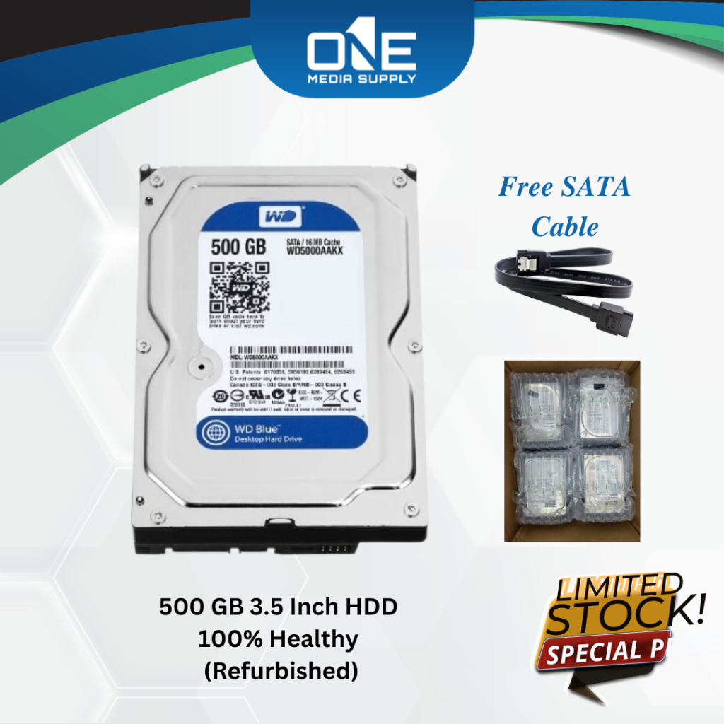 WD 500GB Hard Drive (Refurbished) | Shopee Malaysia
