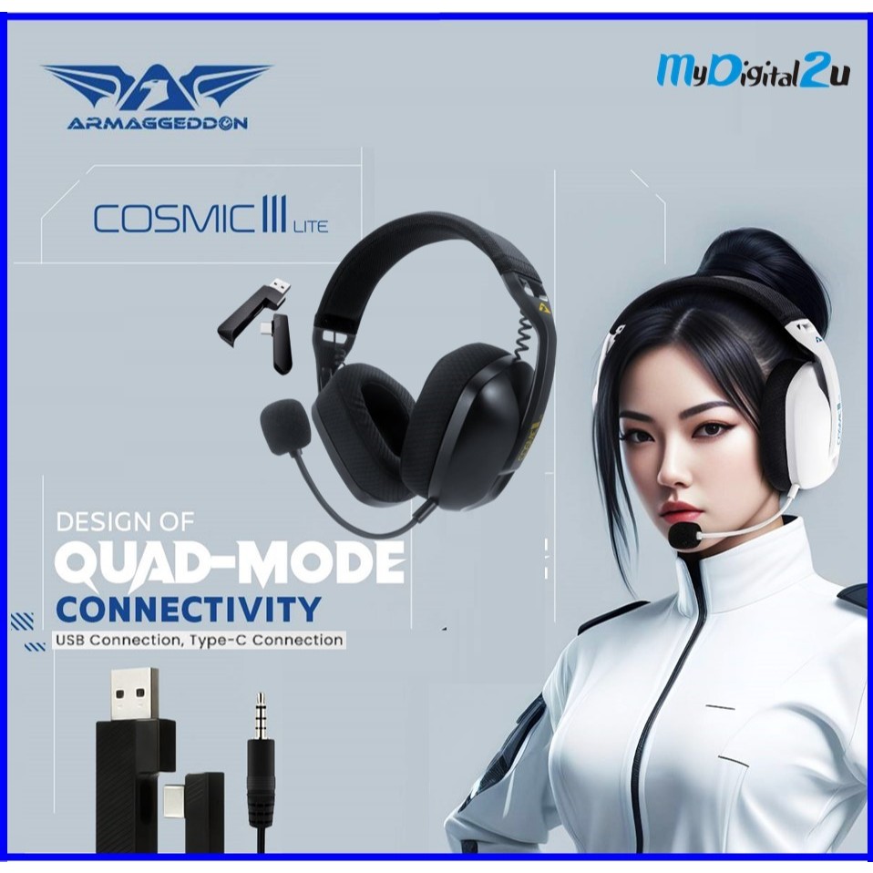 Armaggeddon Cosmic III Lite Bluetooth & 2.4G Wireless Gaming Headset ...