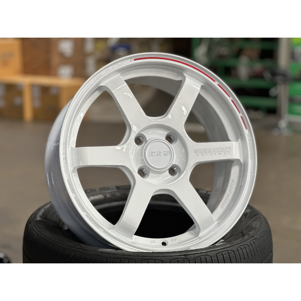 NEW 16X7J AOW TE37 Time Attack Sonic Rim (set of 4) Black 4X100 for City Jazz Vios Yaris Myvi ...