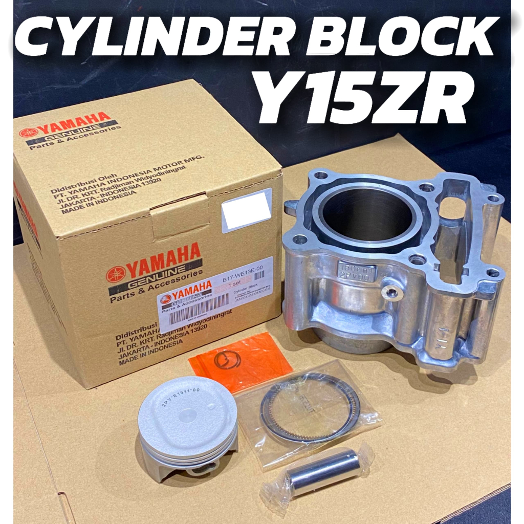 CYLINDER BLOCK YAMAHA Y15ZR B17-WE13E-00 100%ORIGINAL YAMAHA HONG LEONG 1 SET CYLINDER PISTON ...