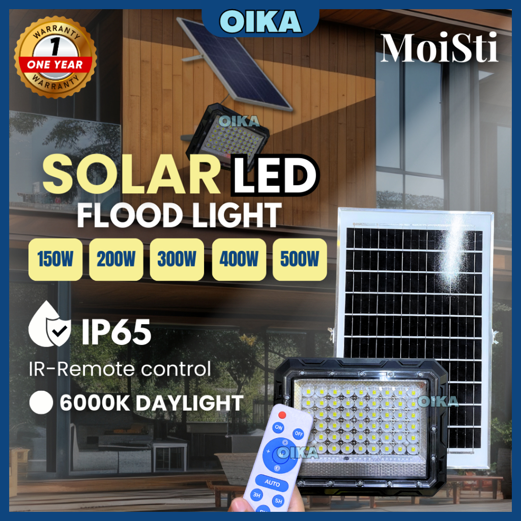Solar LED Flood Light MoiSti 150W 200W 300W 400W 500W IP65 Outdoor ...