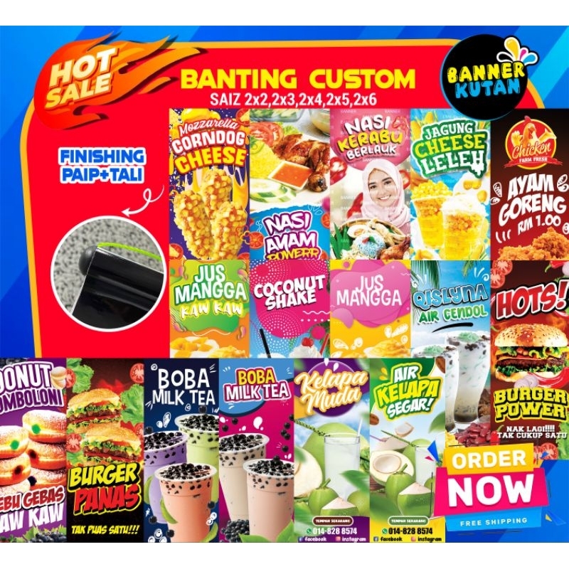 Bunting custom/banting custom/banner bunting custom/ | Shopee Malaysia