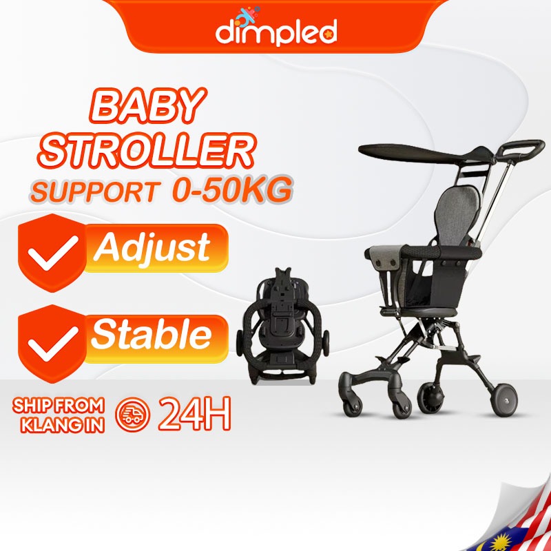 baby stroller Age 1-6 Soft Seat Big 4 Wheels travel Foldable Stable ...