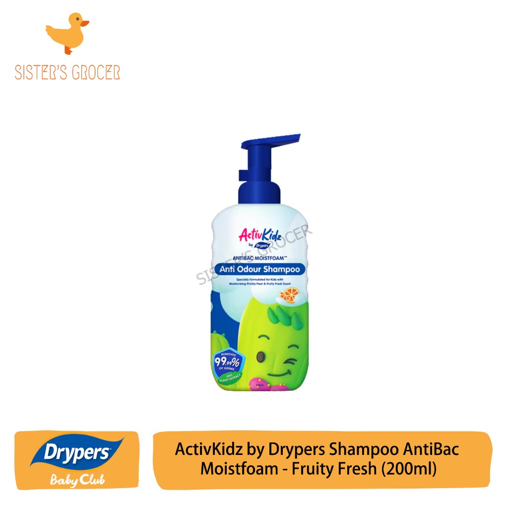 ActivKidz by Drypers Shampoo AntiBac Moistfoam - Fruity Fresh (200ml ...