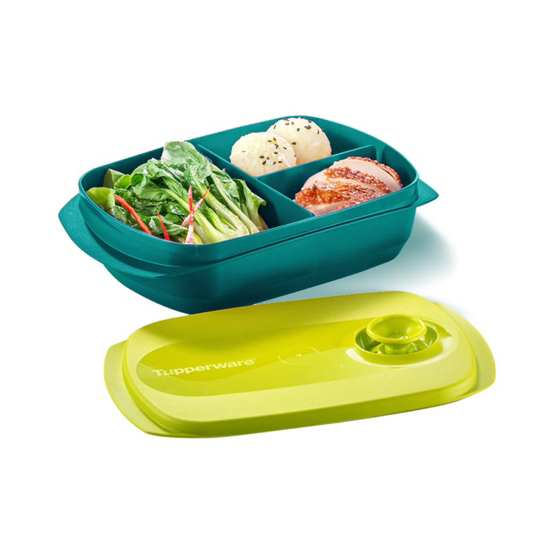 Tupperware Reheatable Divided Lunch Box 1L / 1.25L adjustable divider ...