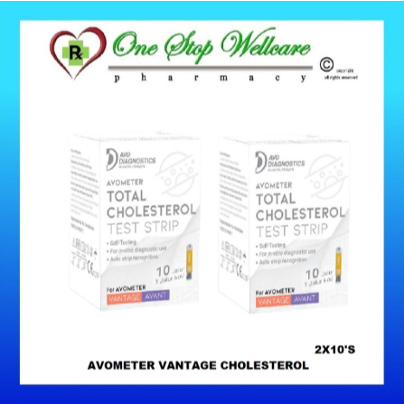 AVOMETER VANTAGE CHOLESTEROL 10 TEST STRIPS (NEW PACKAGING MORE CHEAPER ...