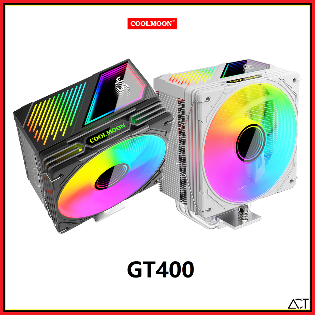 Coolmoon GT400 Black White ( ARGB ) 12CM Tower CPU Cooler Heatsink ...