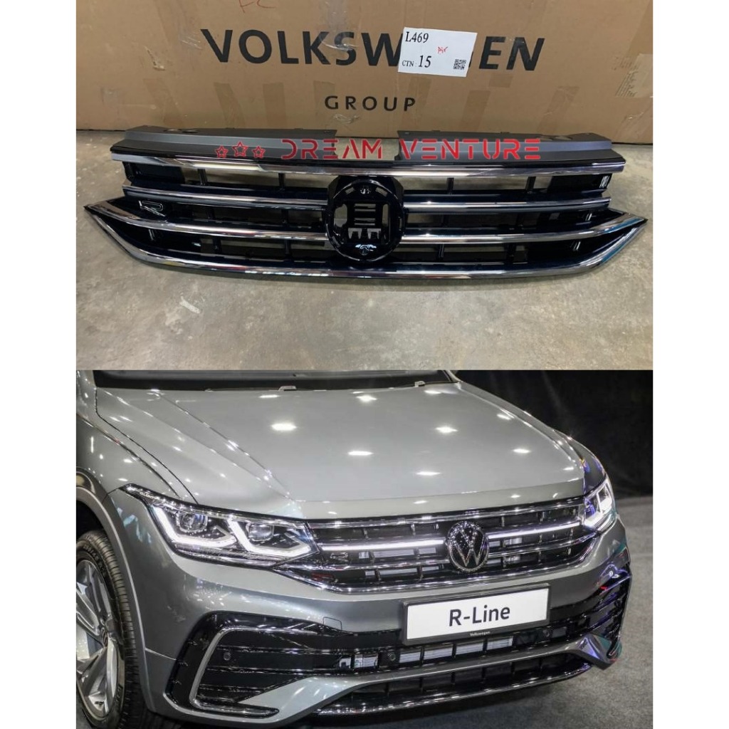 ORIGINAL VOLKSWAGEN TIGUAN R LINE 2022 - 2024 FRONT GRILLE | Shopee ...