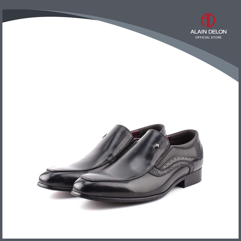ALAIN DELON Men's Shoes -PU Leather-202313-BE2-1P-Black-Business ...
