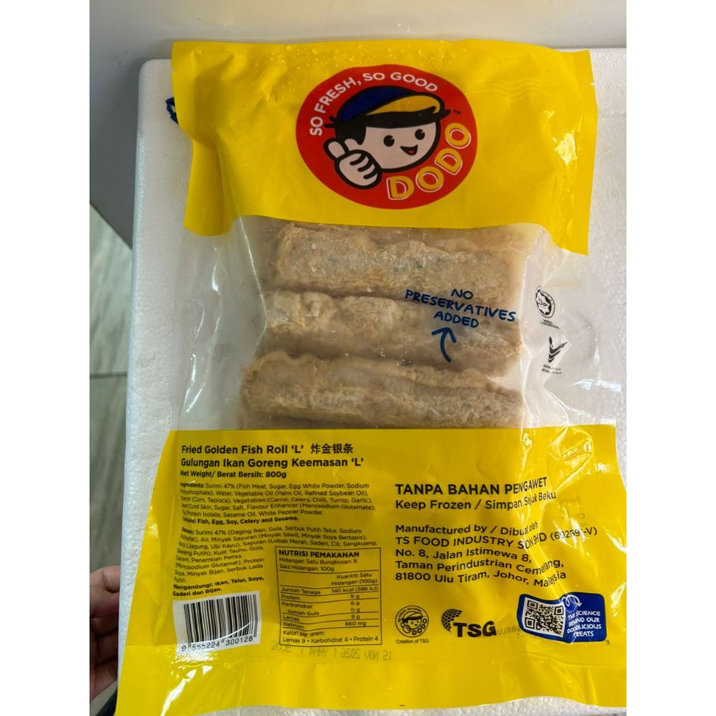 【HALAL】DODO FRIED GOLDEN FISH ROLL "L" | 炸金银条 | 14PCS+- | 800G | Shopee ...