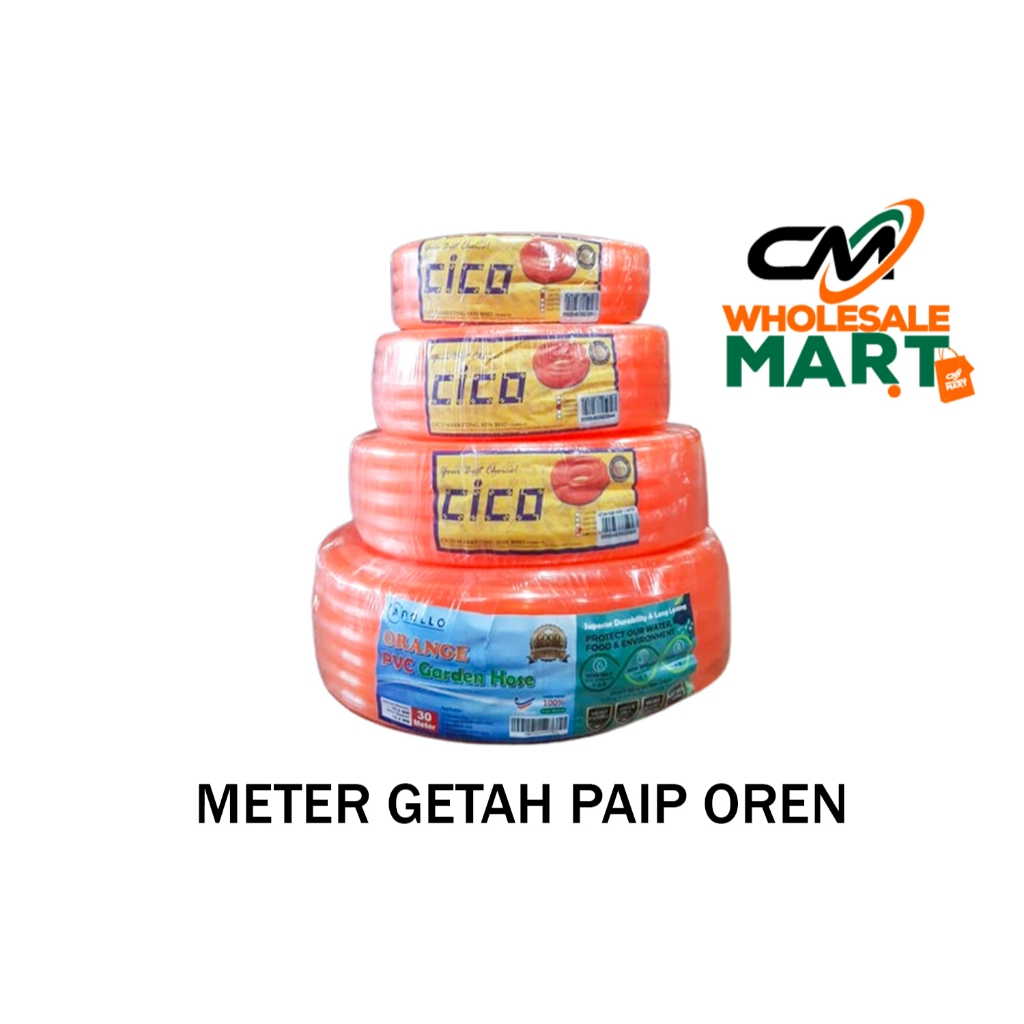 PVC Orange Garden Hose Paip/ Hos Getah Oren (5Meter/10 Meter/15 Meter ...