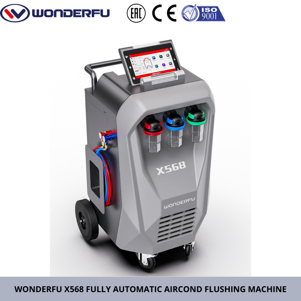 (D5) WONDERFU X568 FULLY AUTOMATIC AIRCOND FLUSHING MACHINE / RECOVERY ...