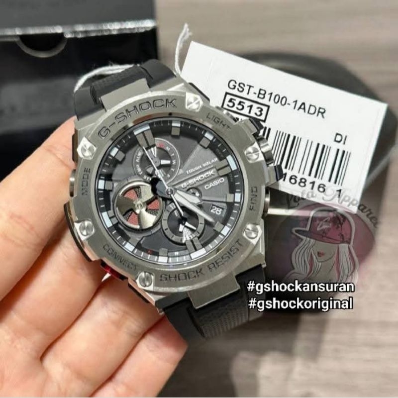 100% ORIGINAL CASIO G-SHOCK GST B100 1ADR CHRONOGRAPH TOUGH SOLAR BLUETOOTH CONNECTIONS | Shopee ...