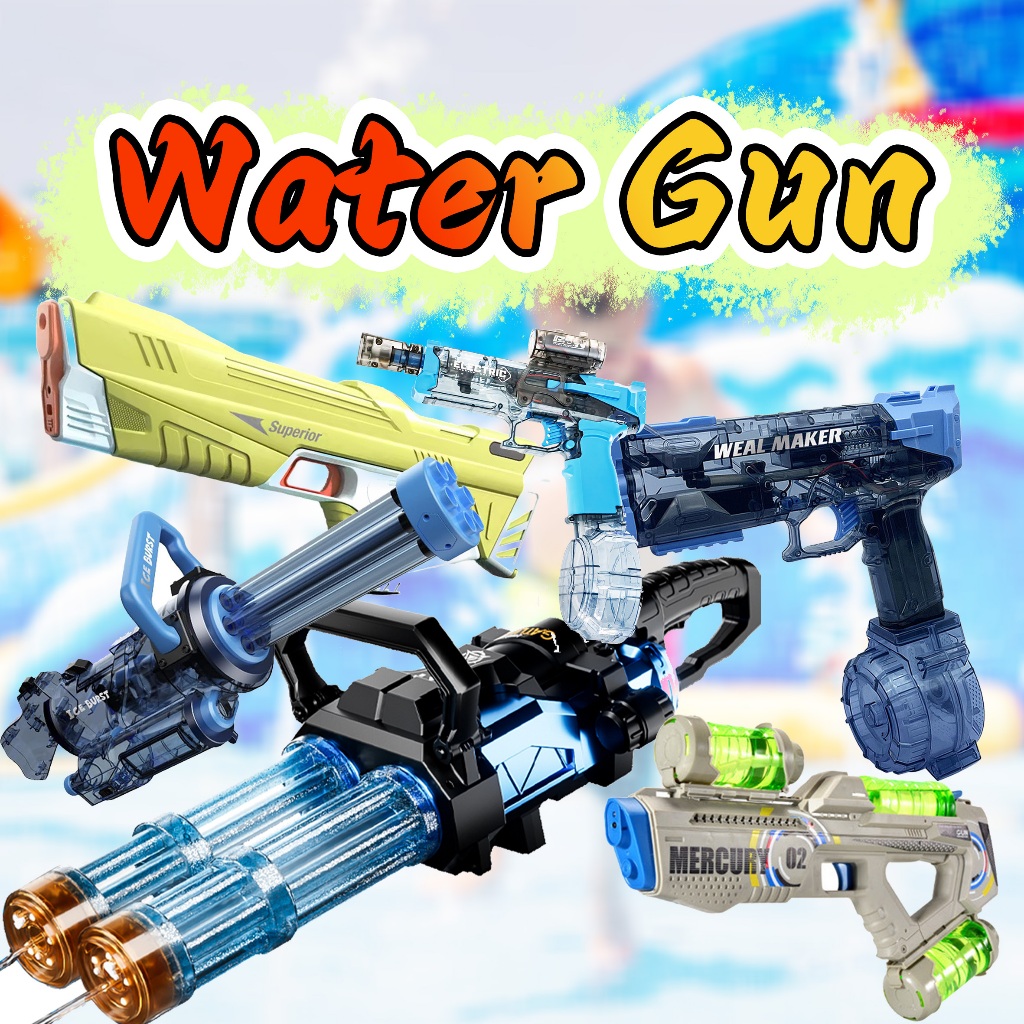 Electric Water Gun Weal Maker Gatling Burst Ice Toy Outdoor Swimming ...
