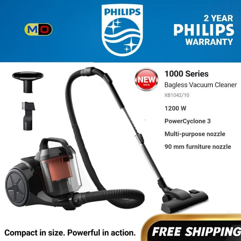 PHILIPS 1000 Series Bagless Vacuum Cleaner XB1042 PowerCyclone 3 ...