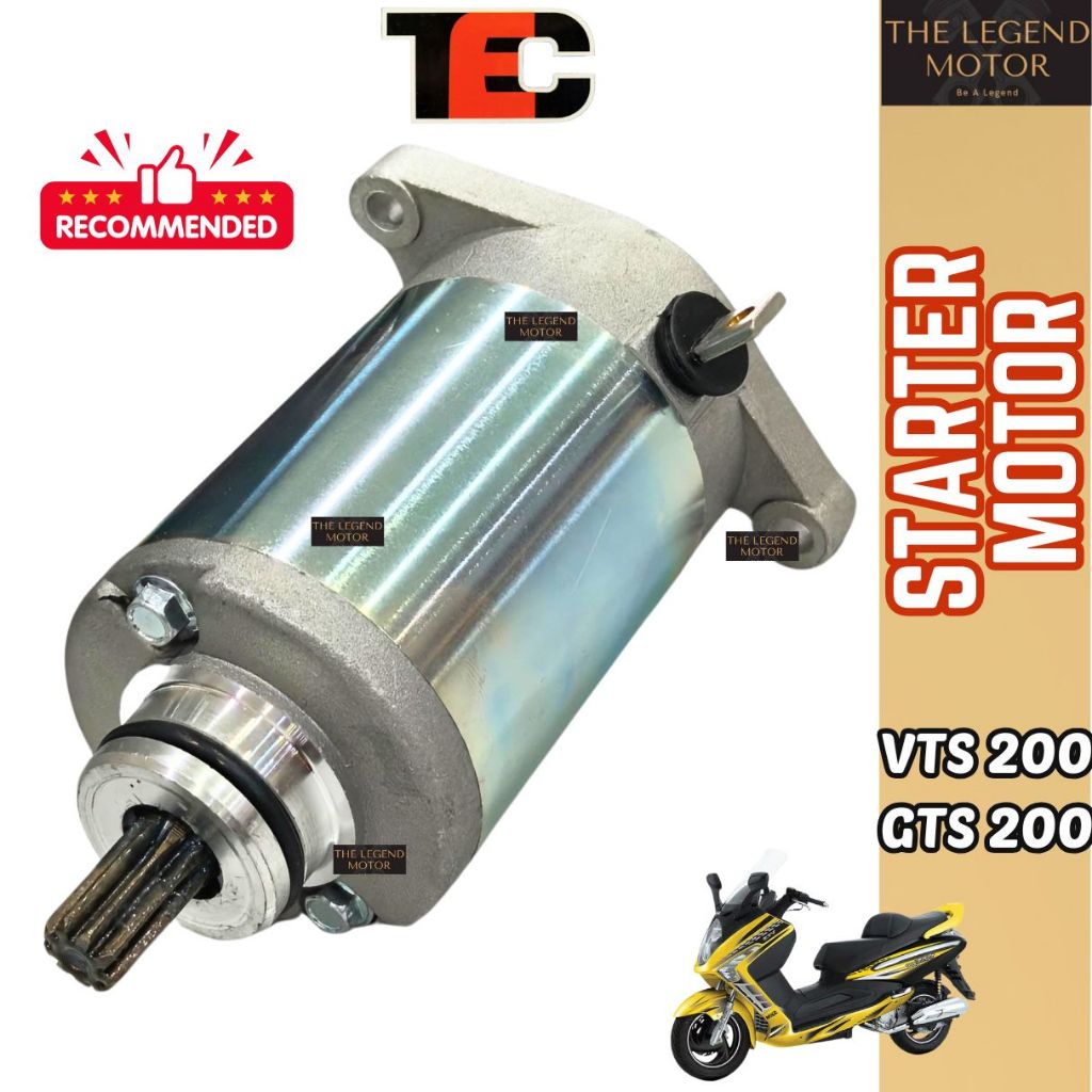 SYM VTS 200 GTS GTS200 VTS200 STARTER MOTOR ASSY STATER MOTO ELECTRIC ...