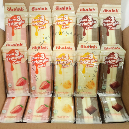 1 Box (10/20 pcs) Obalab Cake Pure 3 Triangle Cake CHEESE Halal Borong ...