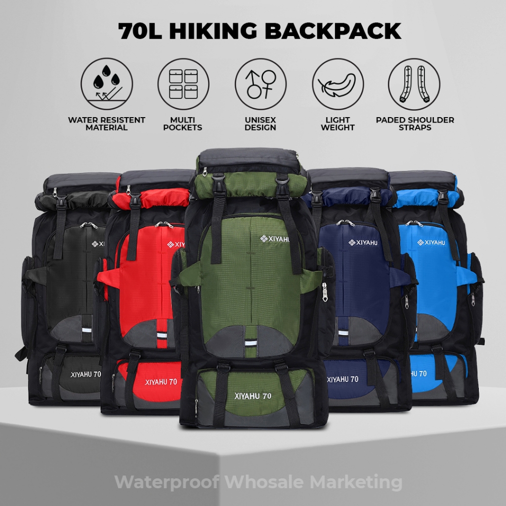 70L 80L 90L Hiking Backpack Durable Backpack Sports Outdoor Adjustable Strap | Shopee Malaysia