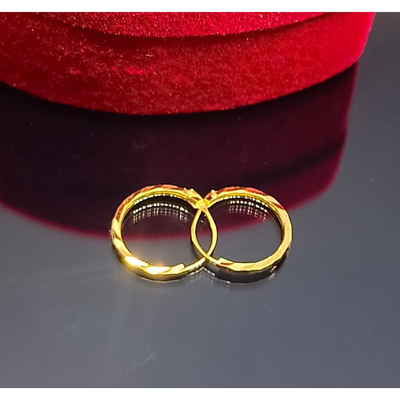 Subang Ring/Donut emas Tulen 916 | Shopee Malaysia