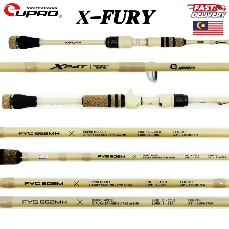 Eupro X-Fury Rod Spinning or Casting Rod Eupro Rod | Shopee Malaysia