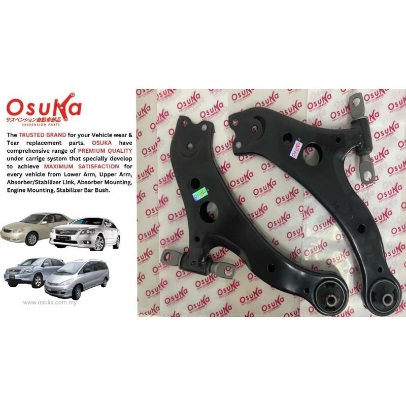 OSUKA FRONT LOWER ARM TOYOTA CAMRY ACV30 ACV40 ASV50 , HARRIER ACU30 , ESTIMA ACR30 | Shopee ...