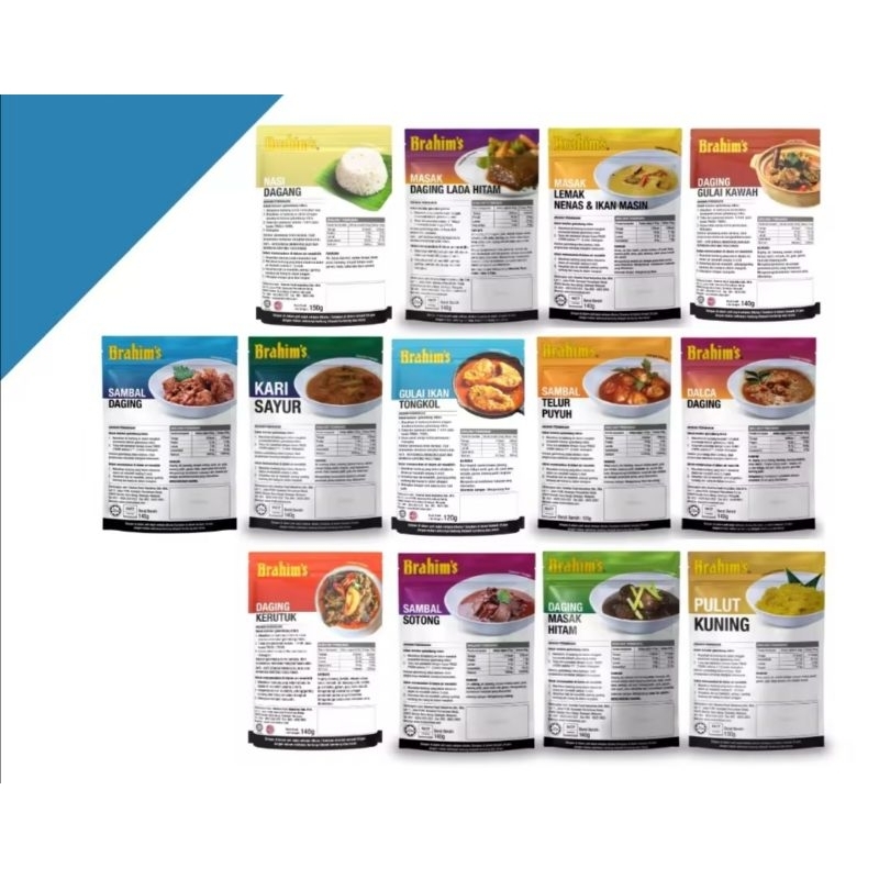 Brahim's Ready To Eat Sedia Dimakan Rendang Ayam Daging Masak Hitam ...