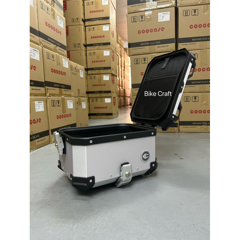Coocase 30L Aluminium Brushed Silver Topbox (Side Open) | Shopee Malaysia