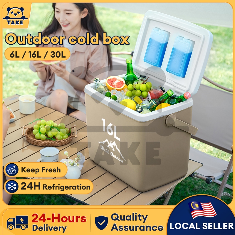 TAKE 6L 16L 30L Ice Box Camping Small Cooler Box Food&Drink Fishing ...